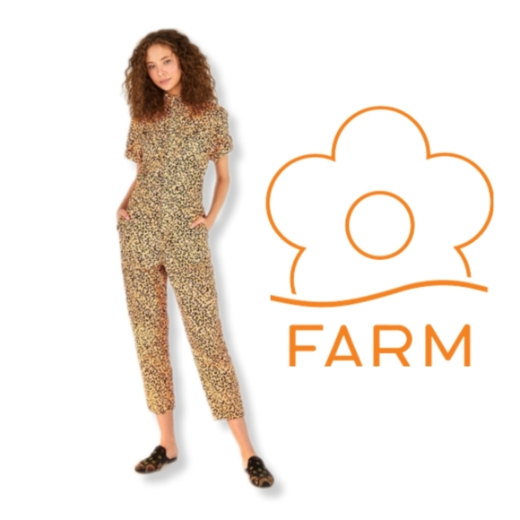 FARM Rio | Pants & Jumpsuits | Farm Rio Leopard Pop Jumpsuit | Poshmark